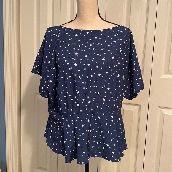 eshakti | Tops | Eshakti Custom Top In Navy With White Stars For 8w ...